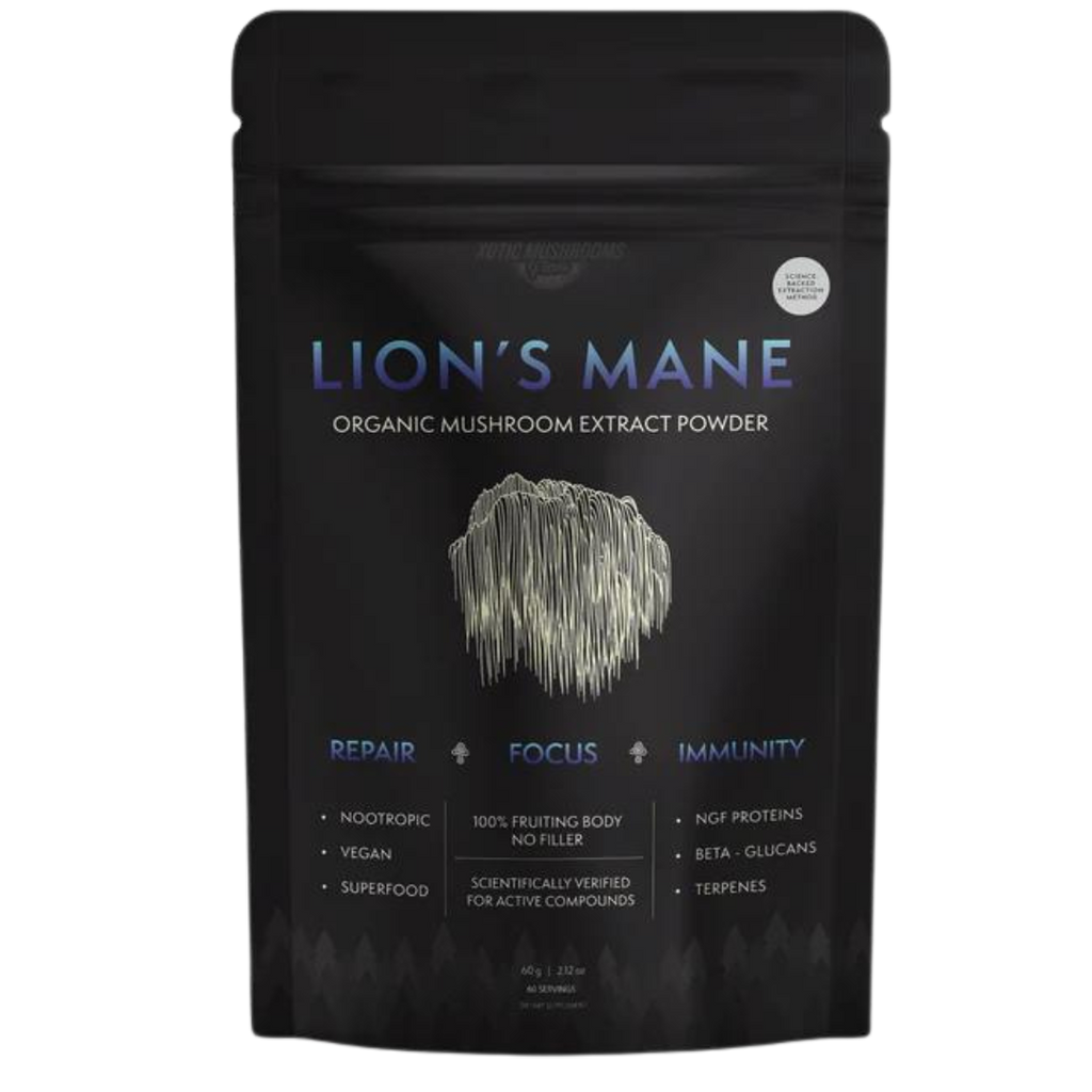 Lions Mane Organic Freeze Dried Extract Powder | 100% Fruit Bodies 12 ...
