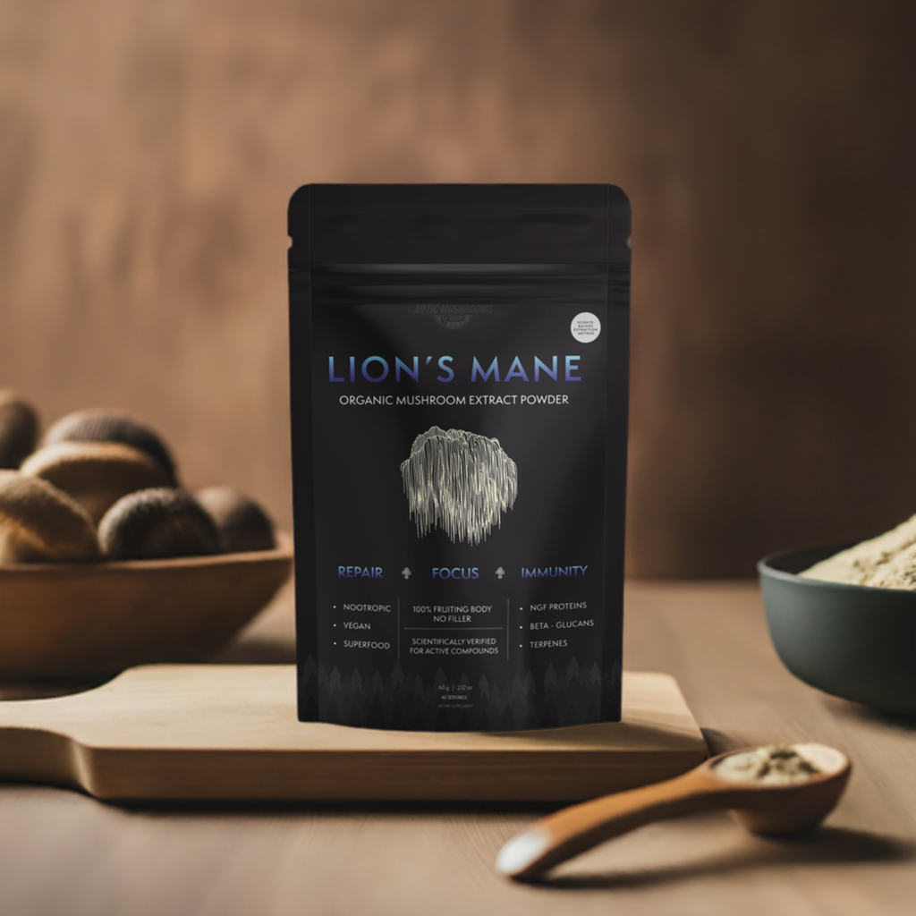 Lion’s Mane Organic Freeze-dried Powder | Xotic Mushrooms